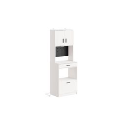 sobuy Hochschrank mit 2 Schubladen Cremewei&szlig; 60x40x170cm Modern