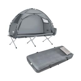 sobuy Campingzelt mit 1 T&uuml;r Hellgrau Funktional