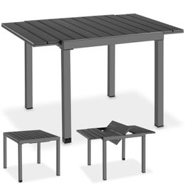 TecTake&reg; Aluminium Gartentisch, f&uuml;r 4-6 Personen, ausziehbar, wetterfest und UV-best&auml;ndig, 80&ndash;120 x 80 x 74 cm
