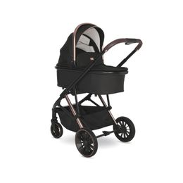 Lorelli Kombikinderwagen Aria 2 in 1, Babywanne, Sportsitz umkehrbar, faltbar schwarz