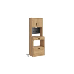 sobuy Hochschrank mit 2 Schubladen 60x40x170cm Modern