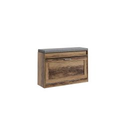 sobuy Schuhbank mit 1 T&uuml;r Braun 75x24x53cm Modern
