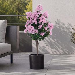 K&uuml;nstlicher Flieder MCW-Q87, Kunstflieder Dekopflanze Kunstbaum Kunstpflanze, Outdoor Polyethylen 95x40x40cm ~ rosa