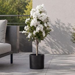 K&uuml;nstlicher Flieder MCW-Q87, Kunstflieder Dekopflanze Kunstbaum Kunstpflanze, Outdoor Polyethylen 95x40x40cm ~ wei&szlig;