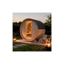 Home Deluxe Outdoor Fasssauna LAHTI M - 195 x 120 cm f&uuml;r 2 Personen