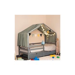 Home Deluxe Kinderbett mit Schubladen WOLKENLAND &ndash; 90 x 200 cm Grau