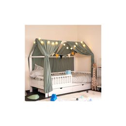 Home Deluxe Kinderbett mit Schubladen STERNENLAND &ndash; 90 x 200 cm Wei&szlig;