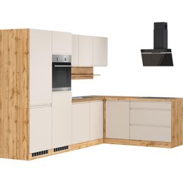 KOCHSTATION Winkelk&uuml;che &raquo;KS-Virginia,neu in verbesserter Ausf&uuml;hrung&laquo; Arbeitsplatte 38 mm stark, Stauraum, Softclose, Stellbreite 290/180 cm, Soft-