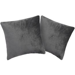 OTTO home Kissenbezug &raquo;Desner3, besonders weich im Griff, Cashmere-Touch&laquo; Kissenh&uuml;lle mit Rei&szlig;verschluss grau Microfaser, Obermaterial: 100% Polyester
