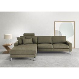3C Candy Ecksofa &raquo;Lecce, wahlweise PUR-Schaumstoff oder Tonnentaschenfederkern&laquo; Bett im 2,5-Sitzer, teilmotorische Schlaffunktion im Longchair, L-Form