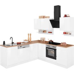 KOCHSTATION Winkelk&uuml;che &raquo;KS-Virginia,neu in verbesserter Ausf&uuml;hrung&laquo; Stellbreite 220/220 cm, Soft-Close,wahlweise mit E-Ger&auml;ten wei&szlig; B/H/T: 220cm x 