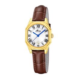 Lotus Damen Quarzuhr &raquo;Old Money&laquo; Armbanduhr, Damenuhr, Lederarmband, analog, Tag braun Einheitsgr&ouml;&szlig;e