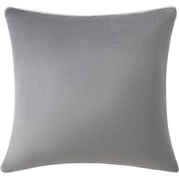 OTTO home Kissenbezug &raquo;Sennu&laquo; doppellagig, Kissenh&uuml;lle, weich, Teddyoptik R&uuml;ckseite, Kissenbezug Polyester, Polyester B/L: 50cm x 50cm, 1 Stk., 