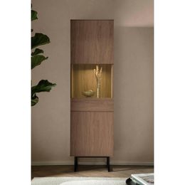 Home Affaire Vitrine &raquo;Lund, moderner Hochschrank, Glasvitrine mit Kufengestell aus Metall&laquo; optisch d&uuml;nner Oberboden, hochwertige Optik, ausreichend 