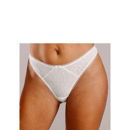 Lascana Damen Lascana String &raquo;Chiara&laquo; in graphischem Netz-Muster beige 36/38