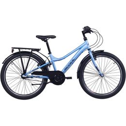 S'COOL S&rsquo;COOL Kinderfahrrad &raquo;S'COOL troX&laquo; 3 Gang Shimano Nabenschaltung blau 35cm, 24 Zoll (60,96cm) Kinderfahrrad