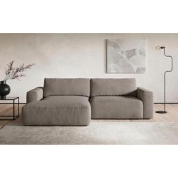 COTTA Ecksofa &raquo;Lasso L-Form, B: 288 cm, XL Sofa, Top Modern&laquo; XL Recamiere B:114 cm, bequeme Wellenunterfederung, viele Stoffe grau 100% Polyester B/H/