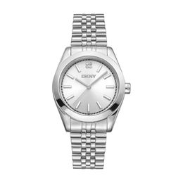 DKNY Damen DKNY Quarzuhr &raquo;Nolita Midi&laquo; Armbanduhr, Damenuhr, Edelstahlarmband, analog silber Einheitsgr&ouml;&szlig;e