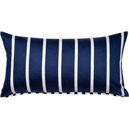 Janine Kissenbezug &raquo;modernclassic 39028-28&laquo; mit Rei&szlig;verschluss blau Mako-Satin, Obermaterial: 100% Baumwolle B/L: 40cm x 80cm, 1 Stk., Mako-Satin