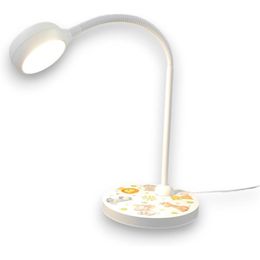 Niermann Schreibtischlampe &raquo;Kinderlampe mit Motiv "Little Safari", Kinderzimmer&laquo; GX53 1 Stk. flexibel verstellbarer Leuchtenarm, Made in Germany wei&szlig; 