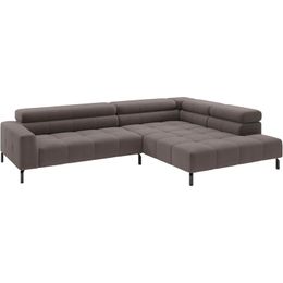 Home Affaire Ecksofa &raquo;Claya, 311 cm breit, L-Form, inkl. Kopfteilverstellung&laquo; wahlweise elektrischer Sitzvorzug braun 100% Polyester B/H/T: 311cm x 