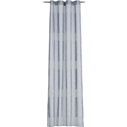 G&ouml;zze Vorhang &raquo;Marrakesch - &Ouml;senschal&laquo; &Ouml;sen 1 Stk. tlg. HxB: 245x140, transparentes Gewebe inkl. Querstreifen blau Polyester 245cm, &Ouml;sen, 140cm