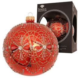 Weihnachtsbaumkugel &raquo;Weihnachtskugel Jugendstil rot 10cm&laquo; Dekoriert mit Liebe zum Detail Glas 10cm