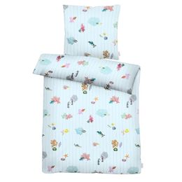 Apelt Bettw&auml;sche &raquo;Reef&laquo; 2 tlg. Bettw&auml;sche-Set mit Rei&szlig;verschluss, Baumwoll-Satin, Digitaldruck bunt Satin (Bio-Baumwolle), Obermaterial: 100% 
