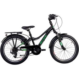 S'COOL S&rsquo;COOL Kinderfahrrad &raquo;S'COOL troX&laquo; 6 Gang Shimano Kettenschaltung schwarz 29cm, 20 Zoll (50,80cm) Kinderfahrrad