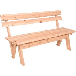 Garden Pleasure Sitzbank &raquo;RANGUN&laquo; ohne Armlehnen braun Holz B/H/T: 62cm x 81,5cm x 150cm