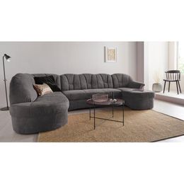 DOMO collection Wohnlandschaft &raquo;Papenburg elegand & zeitlos, viel Platz, Breite 297cm, U-Form&laquo; in gro&szlig;er Farbvielfalt, wahlweise Bettfunktion, frei im