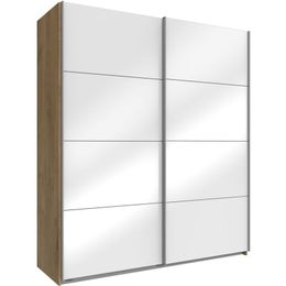 wimex Schwebet&uuml;renschrank &raquo;Easy&laquo; mit Vollglas braun B/H/T: 135cm x 210cm x 65cm, T&uuml;ren: 2 Stk.