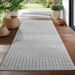 Ayyildiz Teppiche Outdoorteppich &raquo;NOVA 1201 , auch als L&auml;ufer und Rund&laquo; rechteckig 8 mm H&ouml;he Material aus schmutzabweisendem Polypropylen, In-/Outdoor geeignet silber 