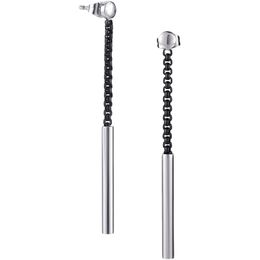 Firetti Damen Paar Ohrstecker &raquo;Schmuck Geschenk Edelstahl Ohrschmuck Ohrringe Venezianerkette Color&laquo; grau Edelstahl