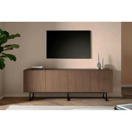 Home Affaire Lowboard &raquo;Lund, moderner TV-Unterschrank, Kommode mit Kufengestell&laquo; optisch d&uuml;nner Oberboden, hochwertige Optik, ausreichend Stauraum 
