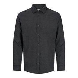 Jack & Jones Jack & Jones Herren Langarmhemd &raquo;JJEFIELD MELANGE SHIRT LS SN&laquo; Baumwolle, normal geschnitten schwarz XL, N-Gr
