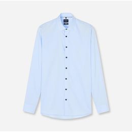 OLYMP Herren OLYMP Langarmhemd &raquo;No. Six&laquo; Businesshemd, Kentkragen, Super Slim blau 44, N-Gr