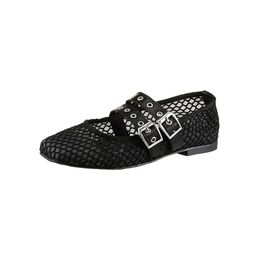 Heine Spangenballerinas in Schwarz - 75% | Gr&ouml;&szlig;e 38 | Damen-ballerinas