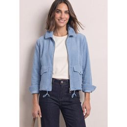 Street One Damen Street One Cordjacke Tunnelzug am Saum blau 36