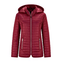 GOLDNER Damen Steppjacke "Kurzgr&ouml;&szlig;e Kapuzenjacke mit Stehkragen", rot, Gr. 19, Obermaterial: 100% Polyester PES., Jacken, Sportive Steppjacke mit