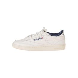Reebok Leder-Sneakers "Club C 85 Vintage" in Creme/ Dunkelblau - 51% | Gr&ouml;&szlig;e 40 | Damen-sneakers