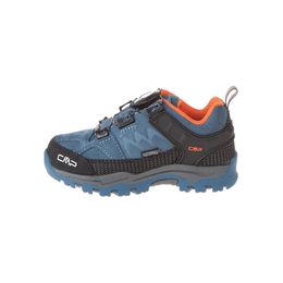 CMP Leder-Trekkingschuhe "Kiruna Low" in Blau/ Anthrazit/ Orange - 32% | Gr&ouml;&szlig;e 32 | Kinder-outdoor-sport-schuhe