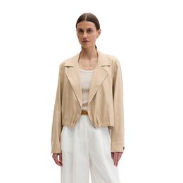 Marc O'Polo MARC O'POLO Damen Kurzjacke "aus Viskose-Leinen-Stretch", beige, Gr. 44, unifarben, Obermaterial: 53% Leinen, 45% Viskose, 2% Elasthan. Futter: 100%