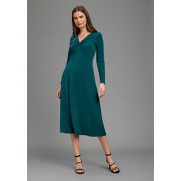 Laura Scott Damen Abendkleid aus weicher Stretchware, figurbetonte Passform, wadenlang gr&uuml;n 44, N-Gr