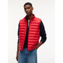 Tommy Hilfiger Herren Steppweste "PACKABLE RECYCLED VEST", rot, Gr. S, Web, Obermaterial: 100% Nylon. Futter: 100% Polyamid. F&uuml;llung: 100% Polyester,