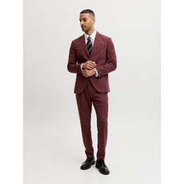 Jack & Jones Jack & Jones Herren Anzug &raquo;JPRFRANCO Extra schmal, pflegeleicht, stilvoll mit fallendem Revers&laquo; slim fit Materialmix aus Polyester, Viskose und 