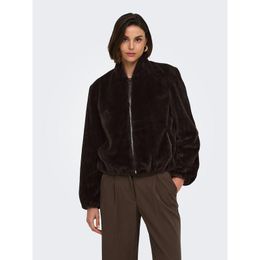 Jacqueline de Yong Jdy Damen JDY Fellimitatjacke &raquo;JDYMACY FAUX FUR BALLOON JACKET OTW SIE&laquo; Kunstfaser braun XL