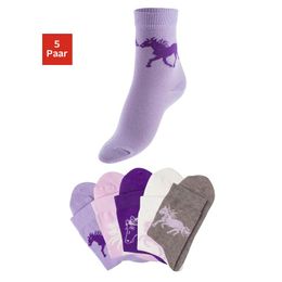 H.I.S. H.I.S Herren Socken &raquo;Kindersocken&laquo; Packung, 5 Paar tlg. mit Pferdemotiven bunt 35-38