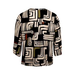BETTY & CO BETTY & CO Damen Schlupfbluse "Damen mit Print"schwarz, wei&szlig;, Gr. 40, Obermaterial: 100% Viskose, Blusen