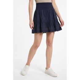 Only Damen Sommerrock "ONLKATTI SHORT SKORT WVN NOOS", blau, Gr. L, unifarben, Web, Obermaterial: 100% Baumwolle, R&ouml;cke, Baumwolle